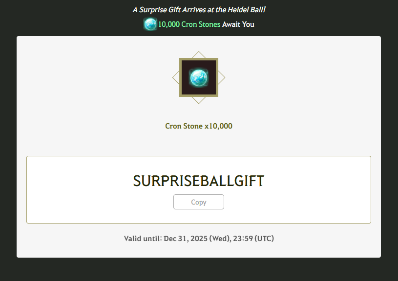 Heidel Ball 2025! | Guide | Garmoth.com - BDO Companion